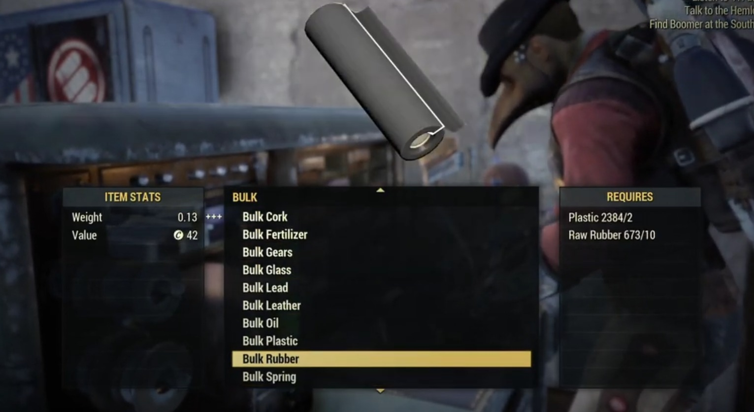 Where to Find Rubber in Fallout 76?