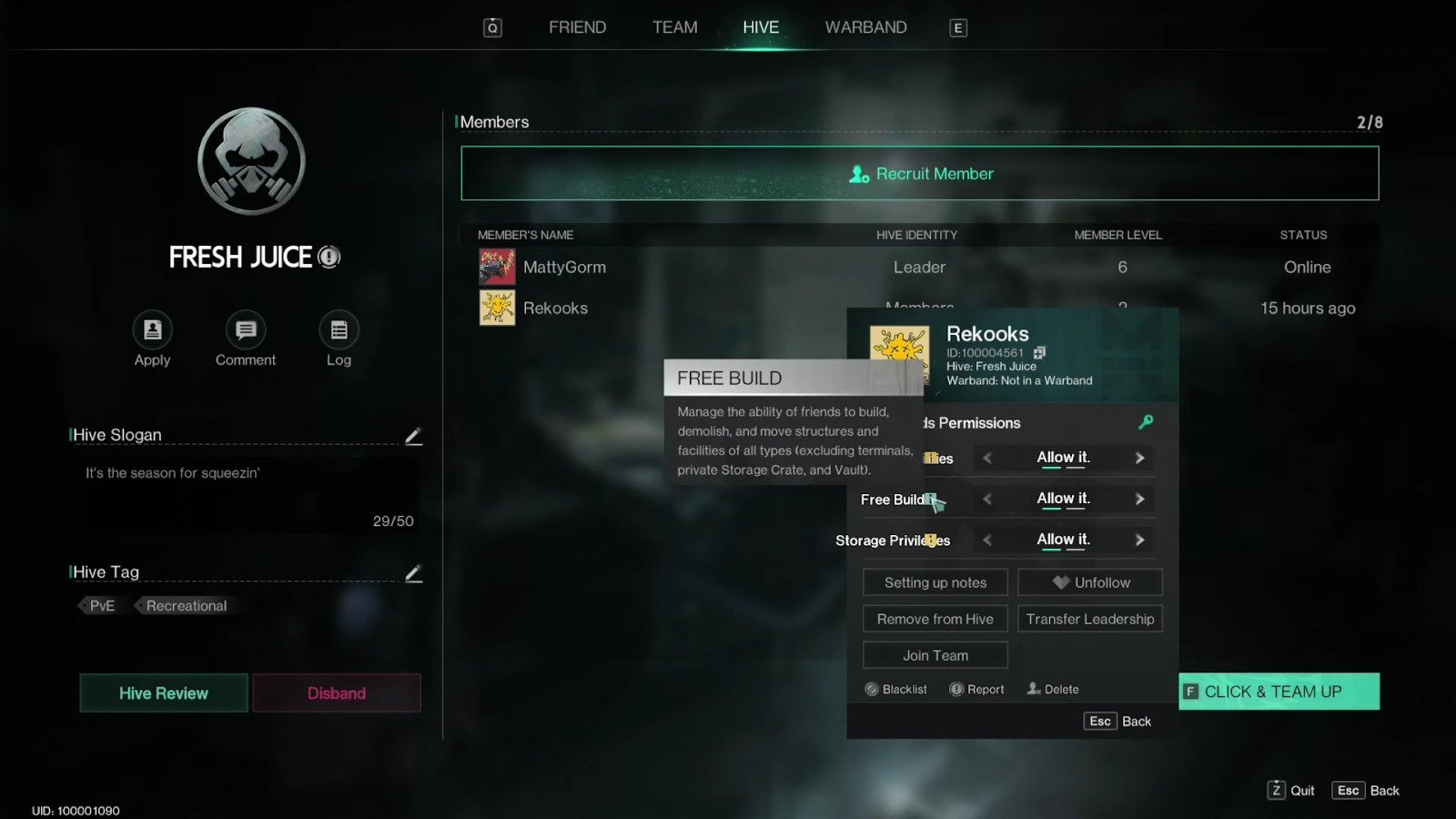 How to Give Base Building Permission in Once Human