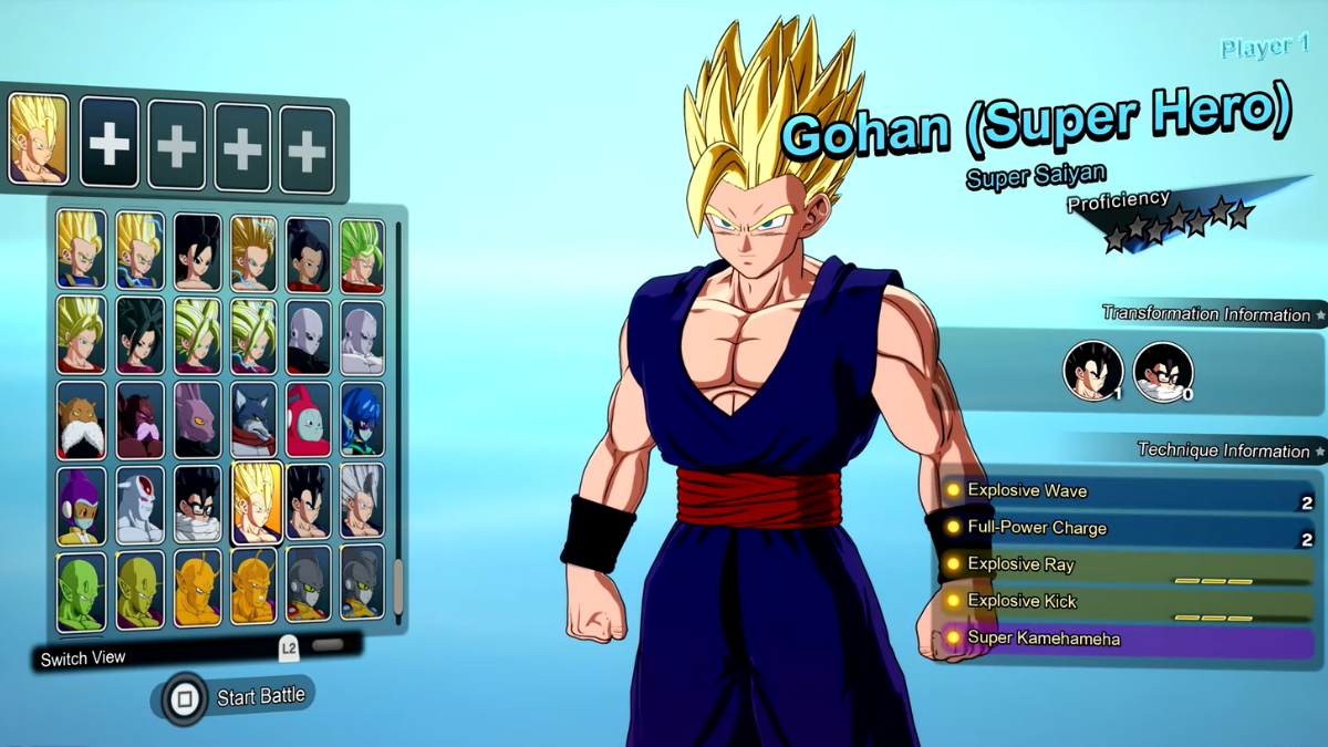 Everything On Gohan (Super Hero) In Dragon Ball: Sparking! Zero Hero of ...