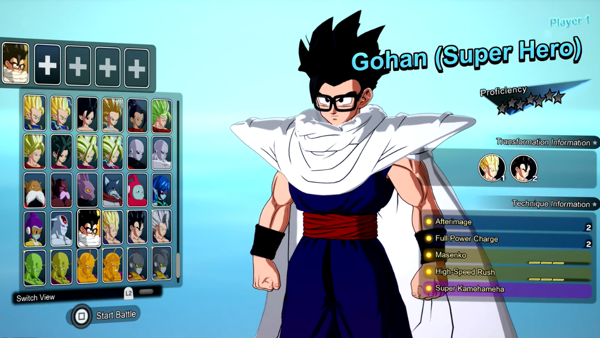 Everything On Gohan (Super Hero) In Dragon Ball: Sparking! Zero Hero of ...